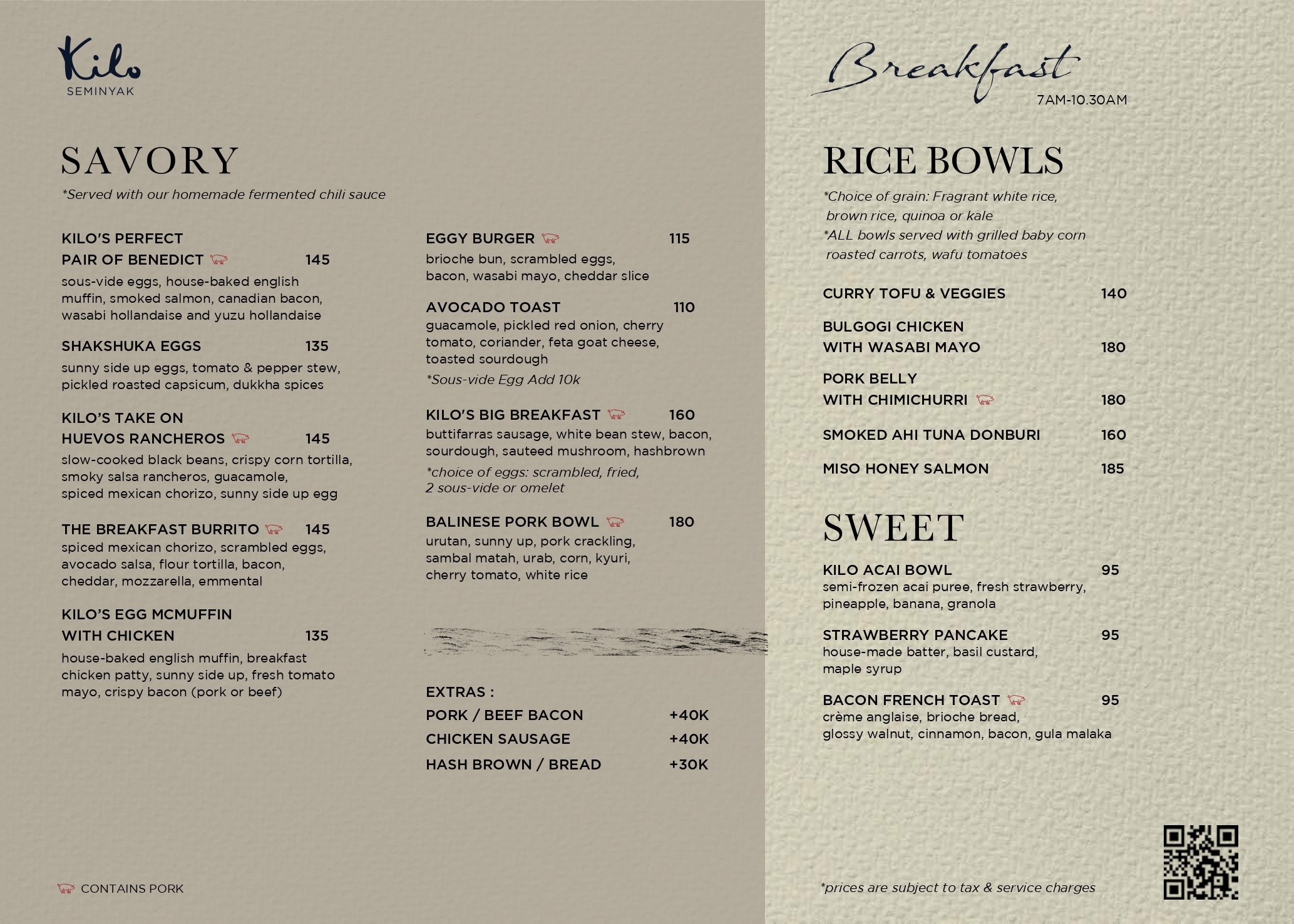 Indulge in Delightful Breakfast Options at Kilo Seminyak